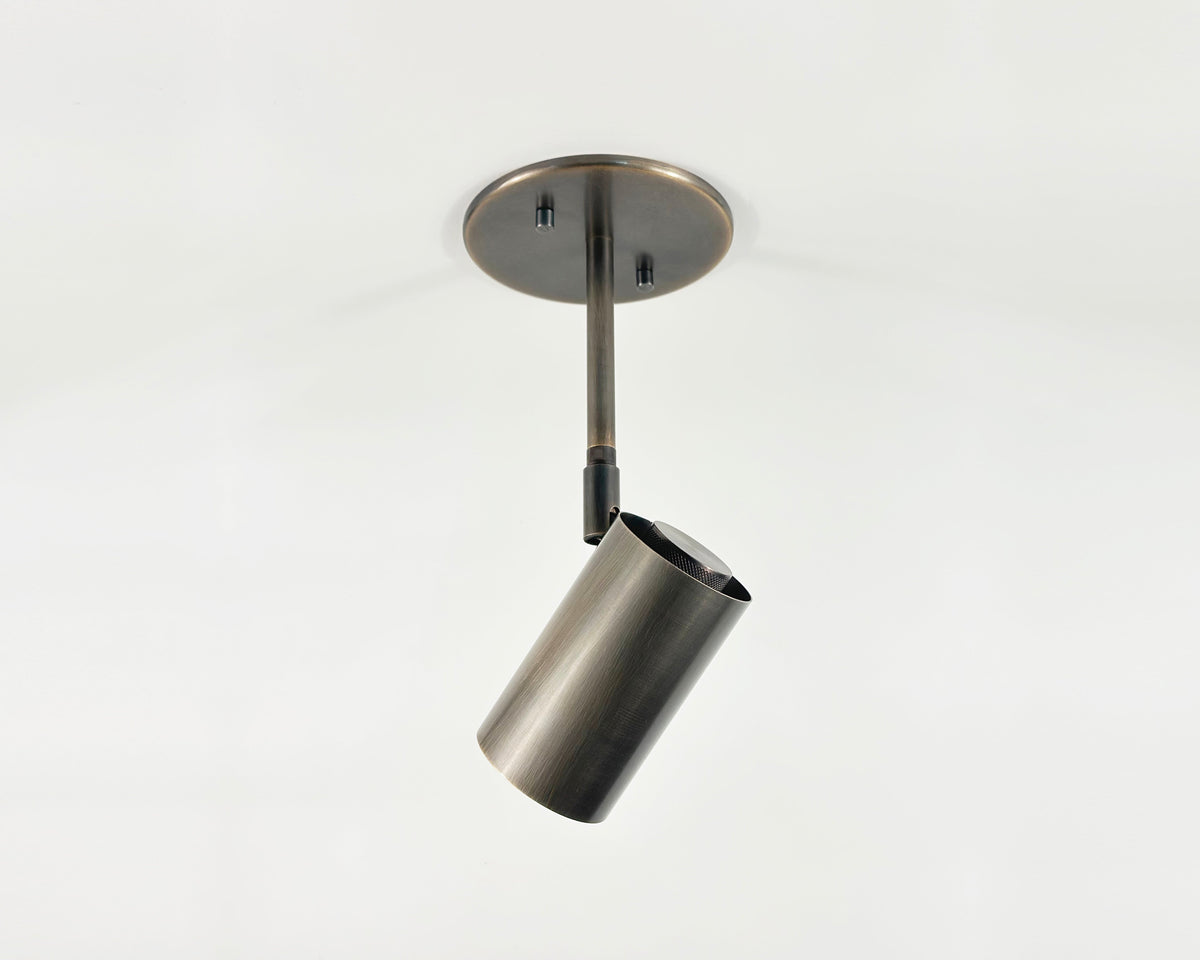 Brass Cylinder Drop Spotlight - Side Mount – Long Made Co.